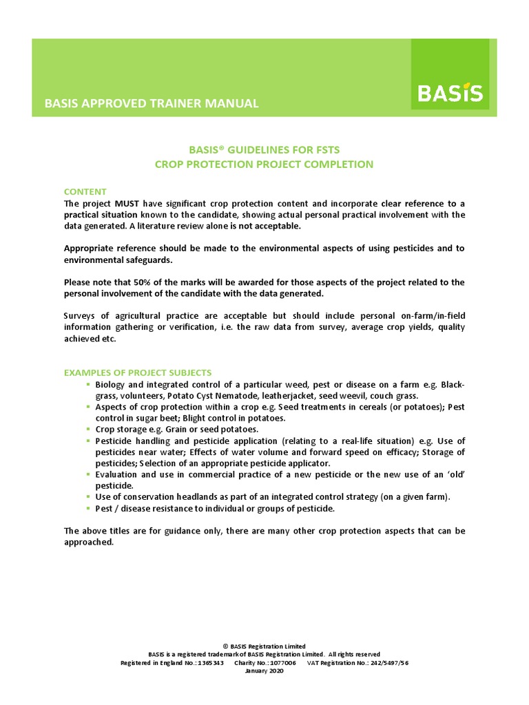 BASIS Project Guidelines | PDF