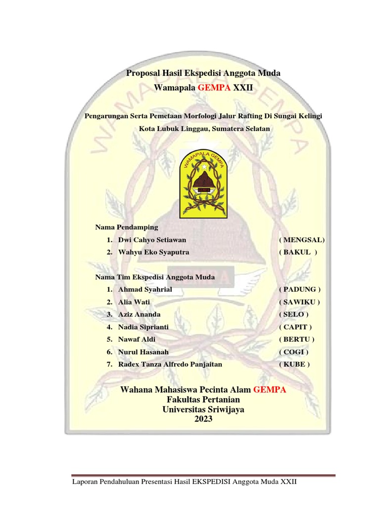 Proposal Hasil Ekspedisi 22-2 | PDF