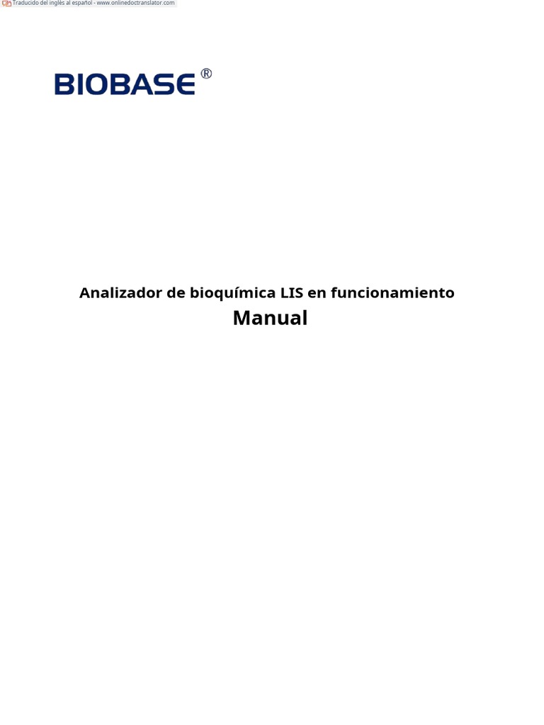 LIS Interface Manual of BK Series Biochemistry Analyzer 20170619.en - Es | PDF | Ascii | Red de ...