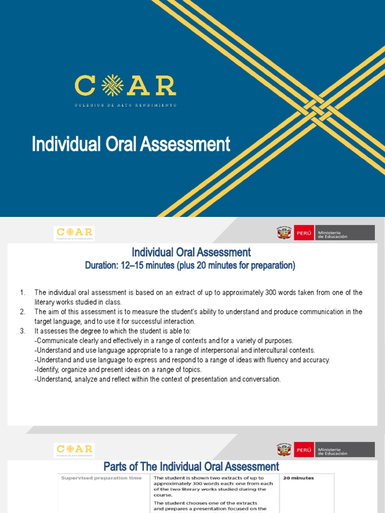 Individual Oral - Explanation | PDF