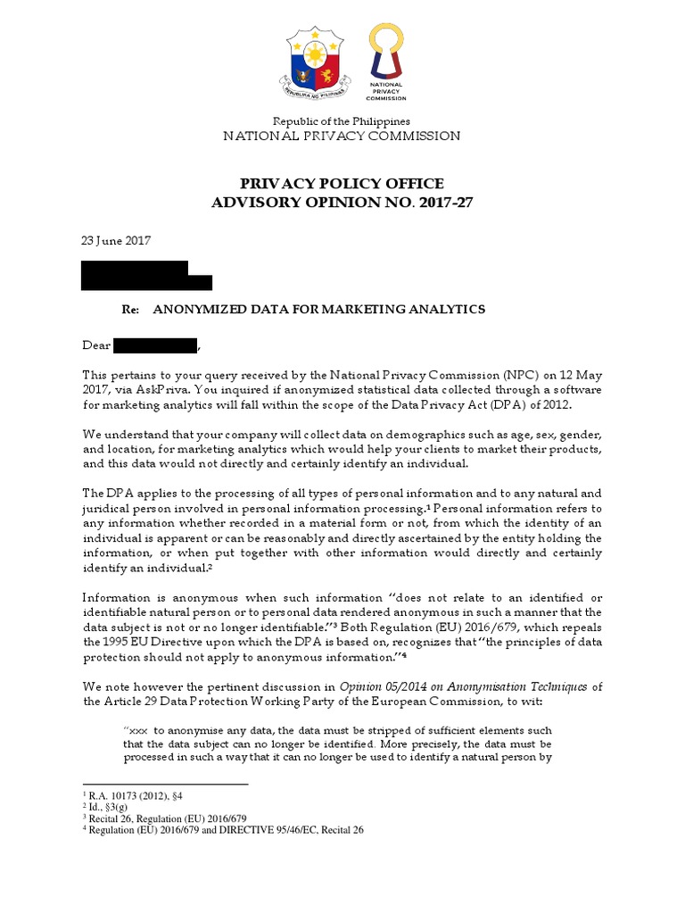 Anonymized Data in Marketing Analytics | PDF | Data Management | Information Retrieval