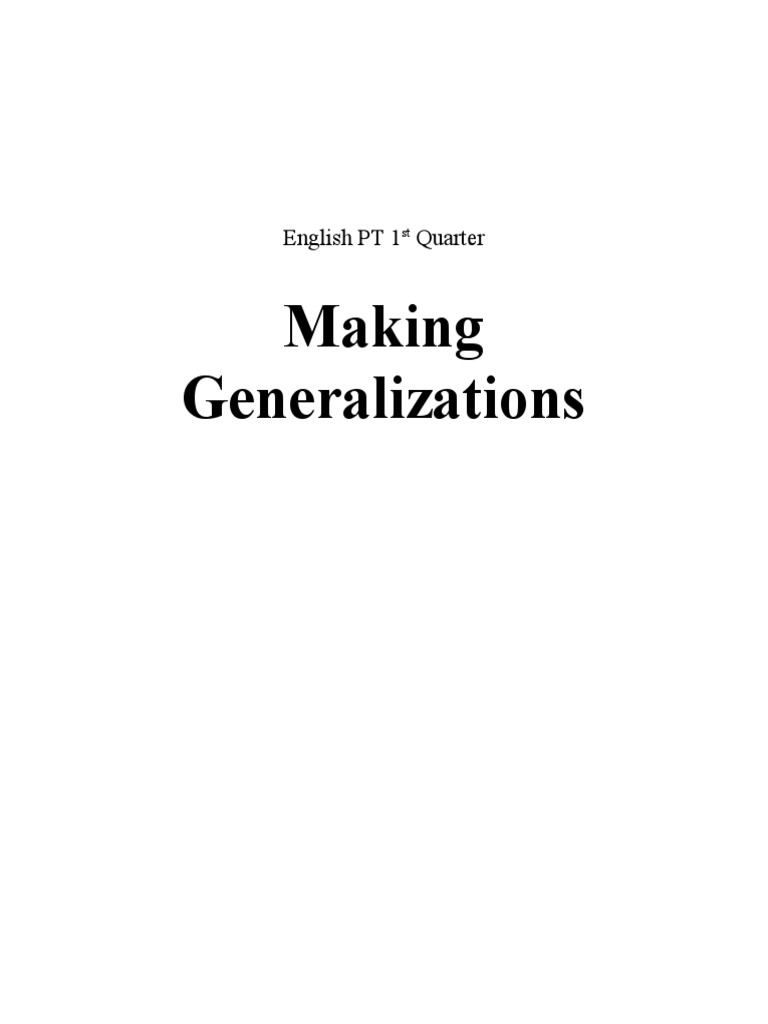 Teaching Generalization Skills | PDF | Cognitive Psychology | Behavior Modification