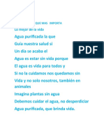 Letra de Cancion El Agua Es Vida | PDF