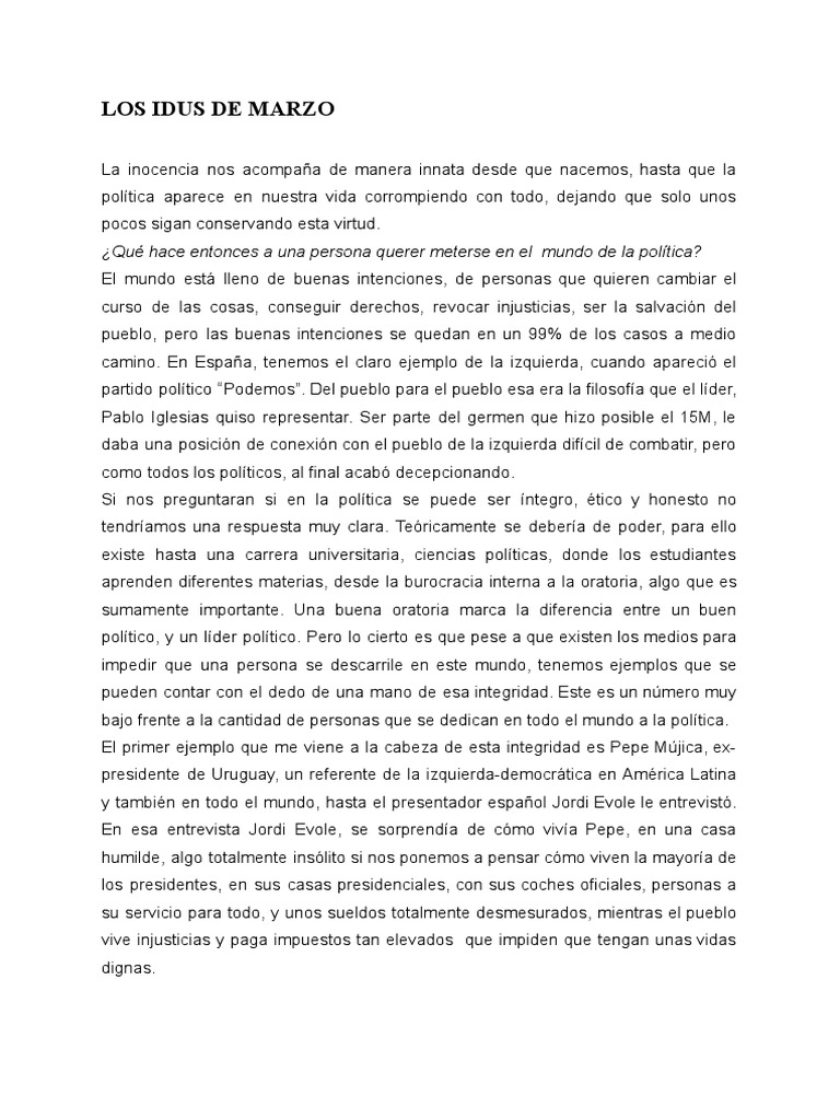 Los Idus de Marzo | PDF