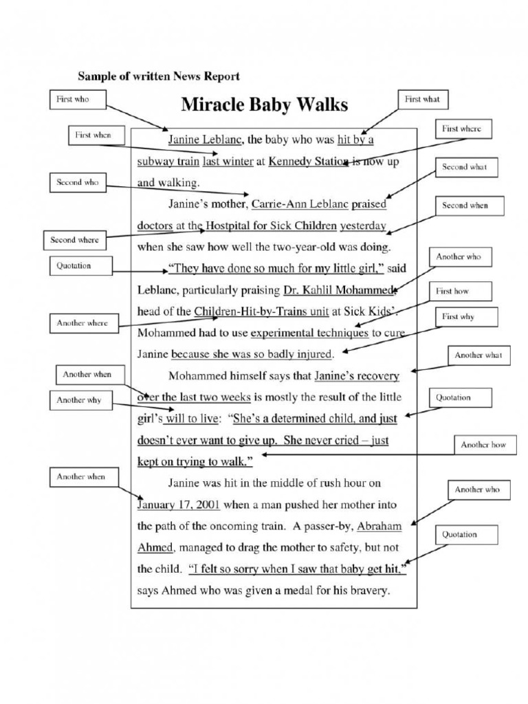 English News Report Example | PDF