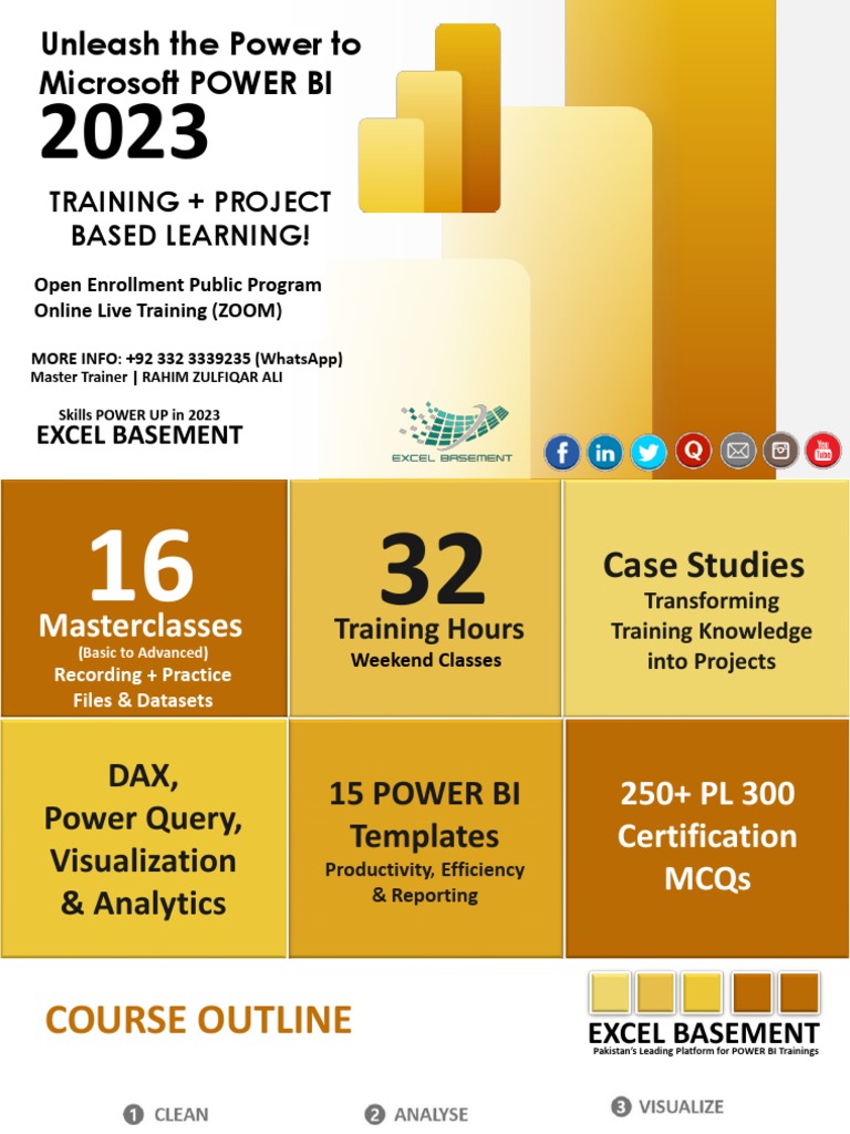 Unleash The Power of Microsoft POWER BI - Masterclass Program - MAY-2023 | PDF | Microsoft Excel ...