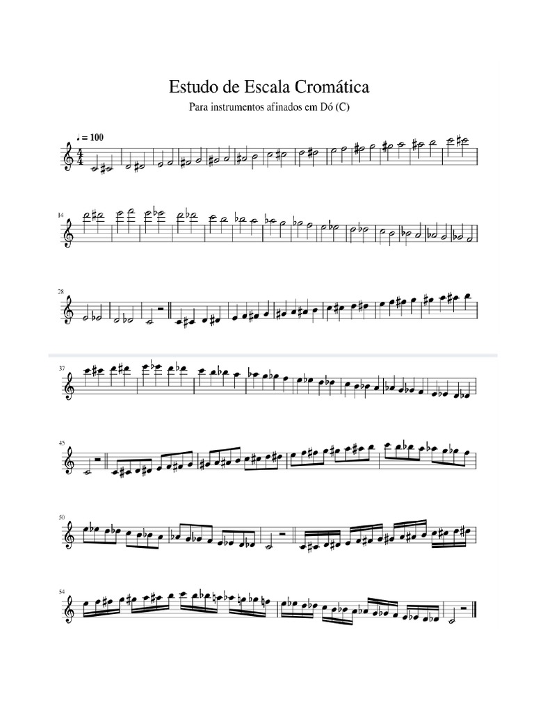 Escala Cromatica Flauta | PDF