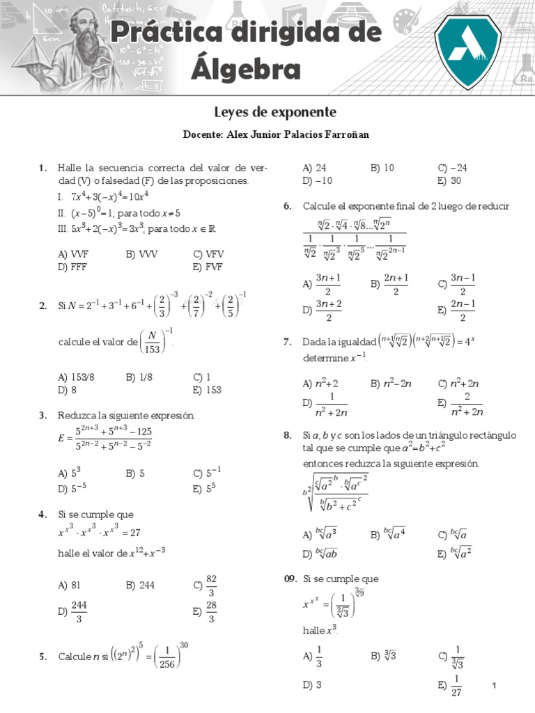 Leyes de Exponentes | PDF