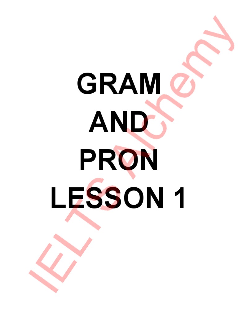 G&P Lesson 1 | PDF