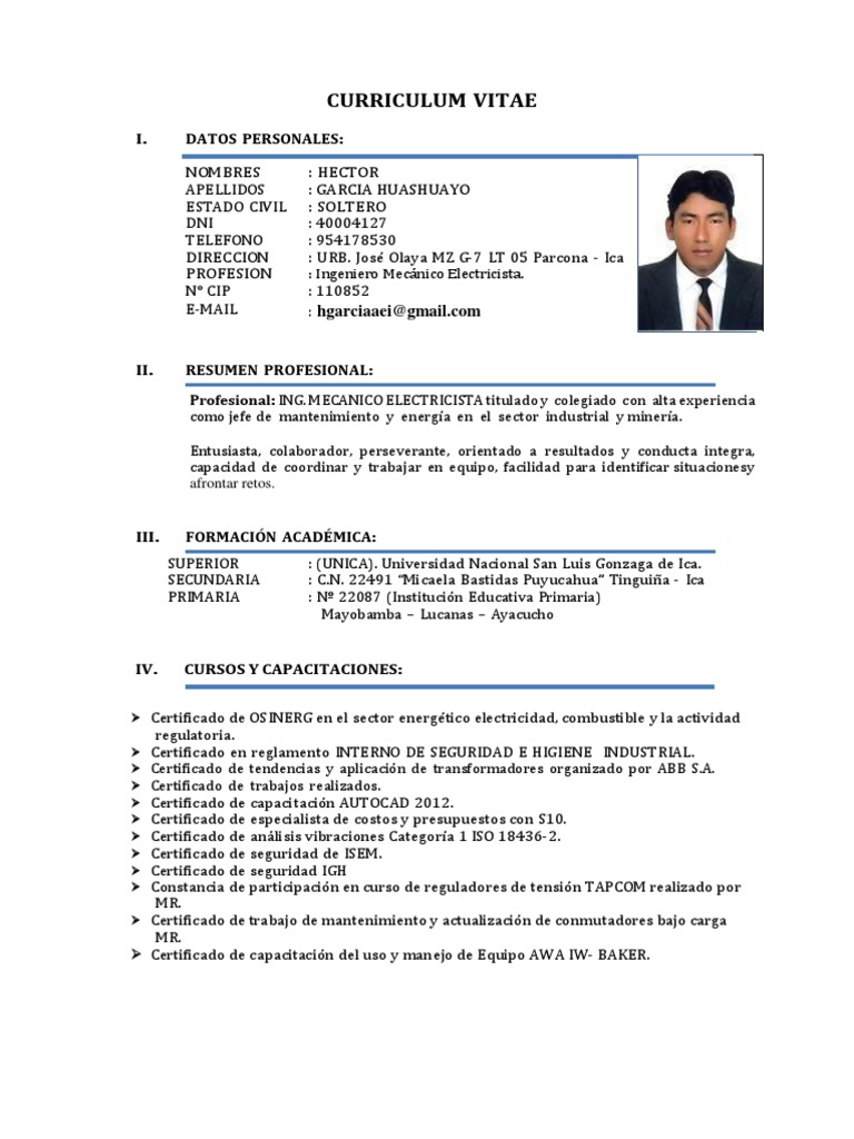 CV HECTOR GARCIA .Rev 23 | PDF