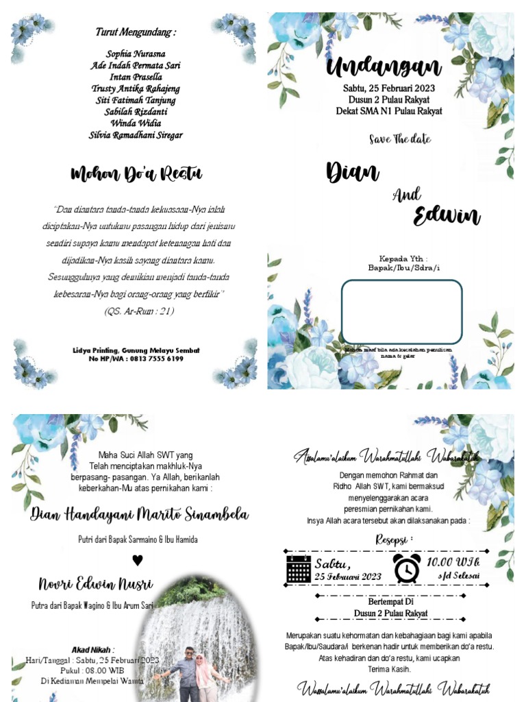 Undangan Muda Mudi Kawan Ibnu | PDF