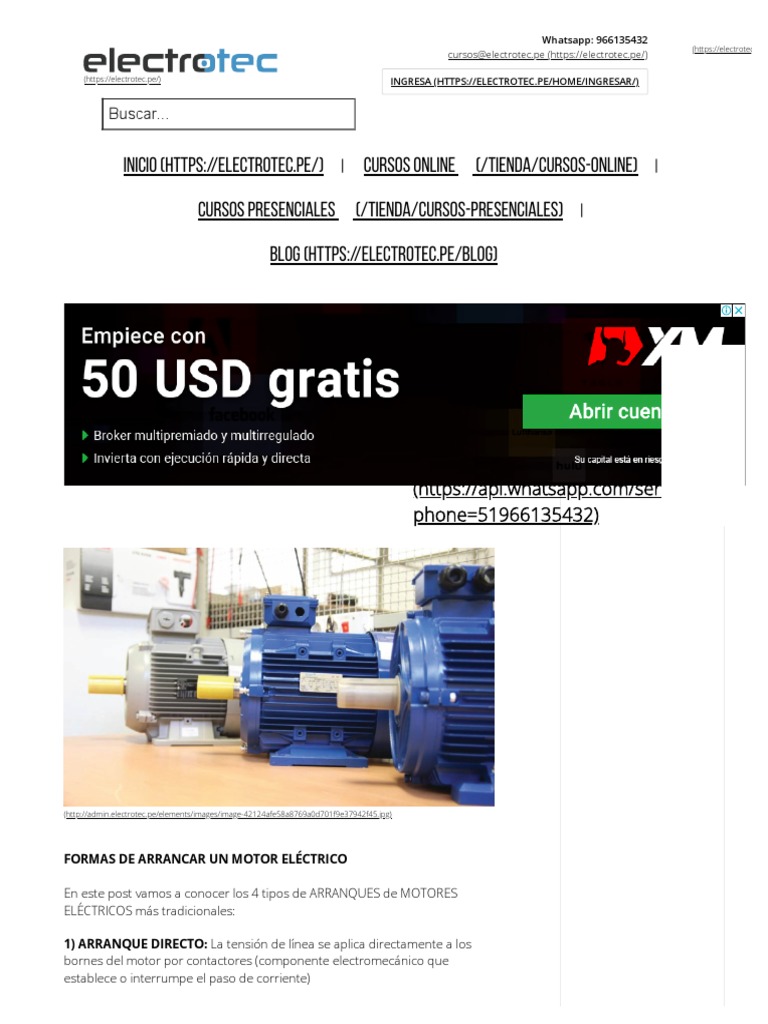 Electrotec - 4 FORMAS DE ARRANCAR UN MOTOR ELECTRICO | PDF