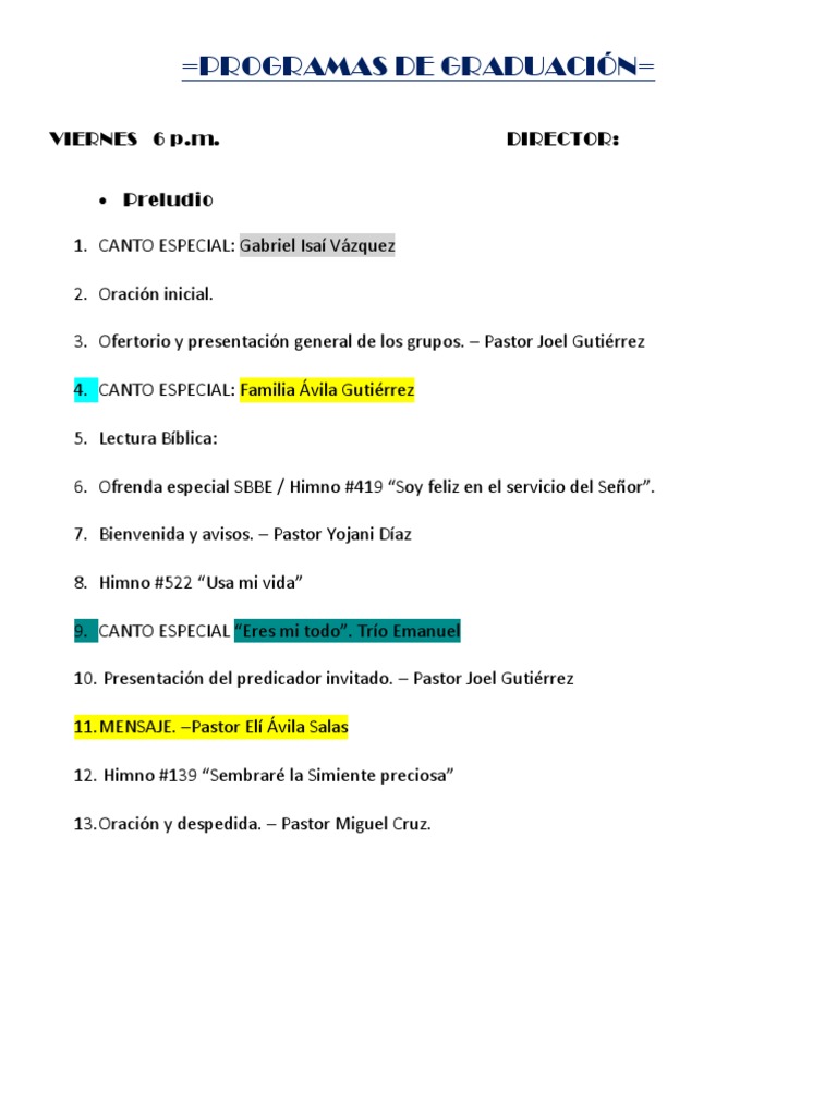 Programas de Graduacion. Gen. 202-2023 Corregido | PDF