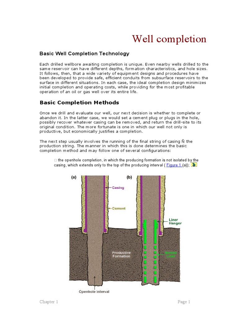 Well Completion | PDF | Technology & Engineering