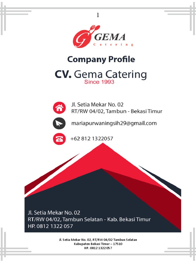 COMPRO GEMA CATERING (PT Multi Indomandiri) | PDF