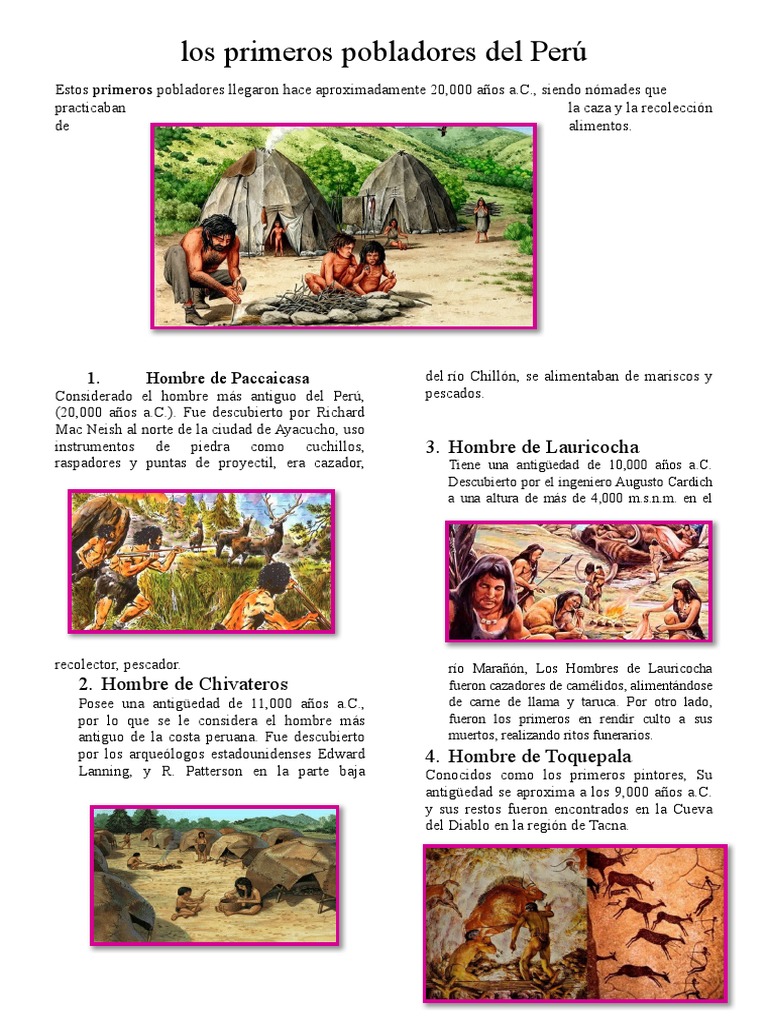 Los Primeros Pobladores Del Perú | PDF | Era precolombina | Andes