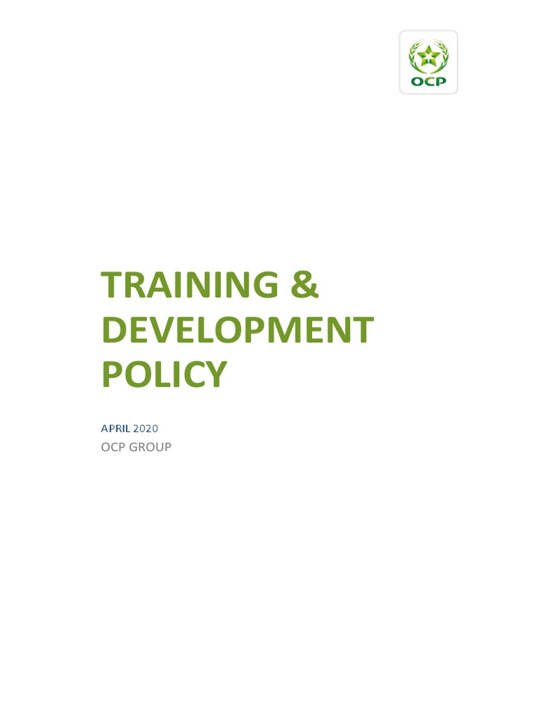 24 Ocp Training And Development Policy Pdf Sustainability Employment