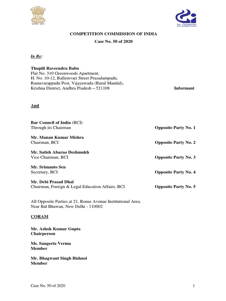 Thupili Raveendra Babu Vs Bar Council of India | PDF | Legal Education ...