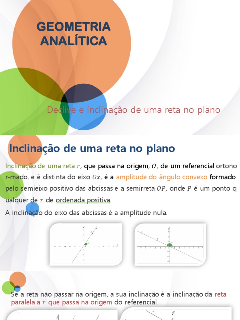 Declive e Inclinação de Uma Reta No Plano | PDF | Linha (Geometria ...