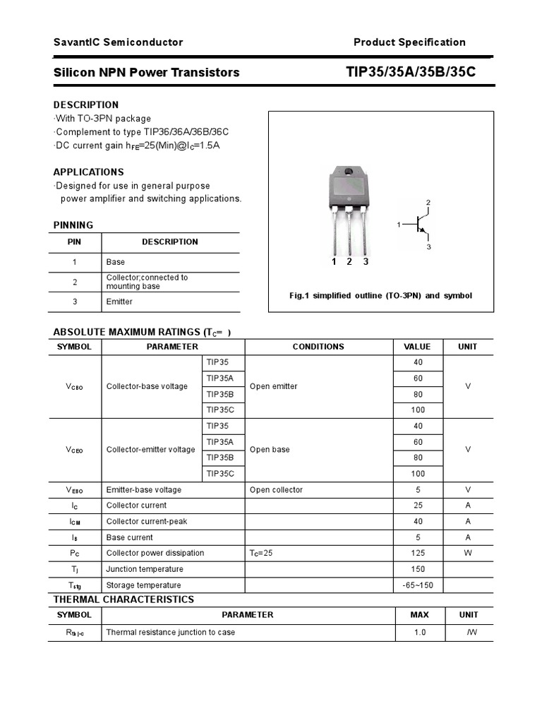 TP35 | Download Free PDF | Bipolar Junction Transistor | Transistor