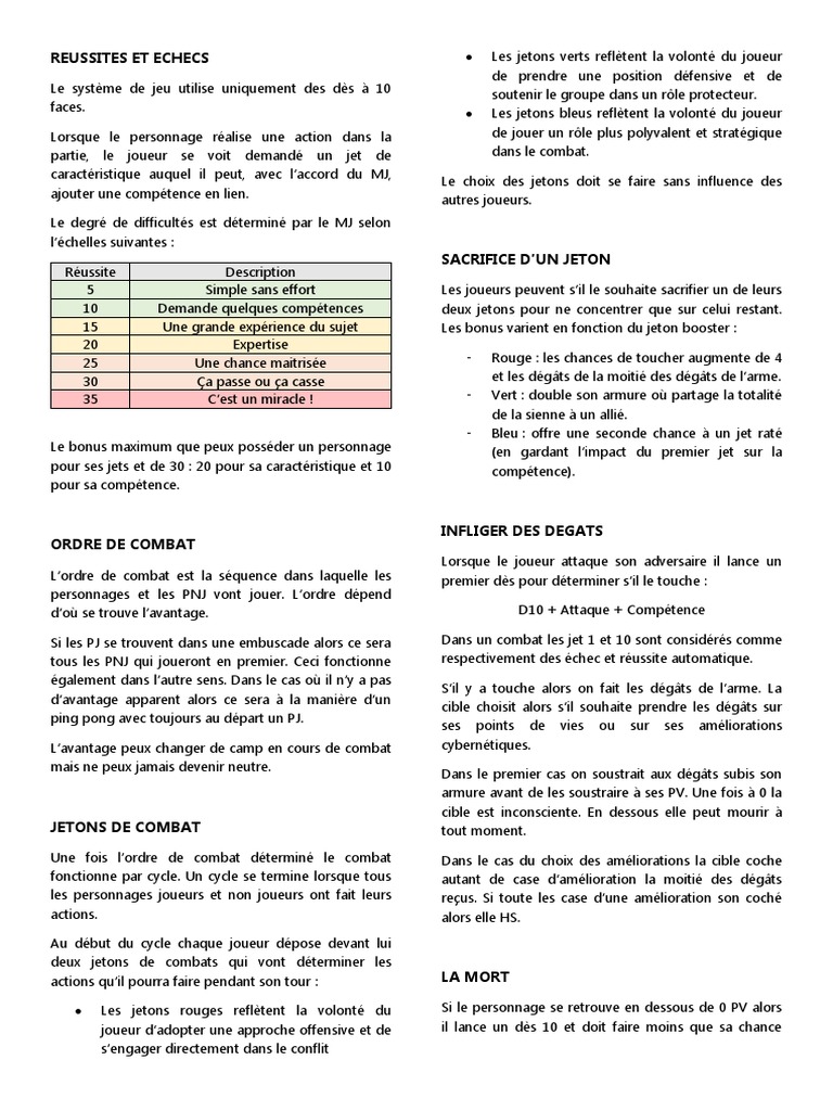 Règles Du Jeu | PDF