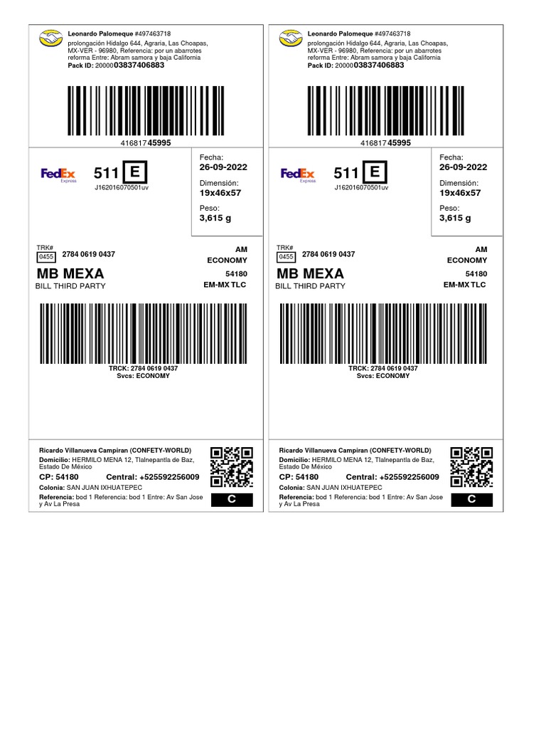 Shipment Labels 220926103742 | PDF