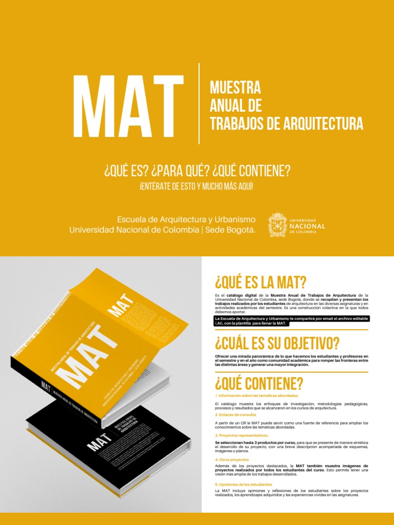 MAT Manual. ¿Qué Es ¿Para Qué ¿Qué Contiene - Escuela de Arquitectura y ...