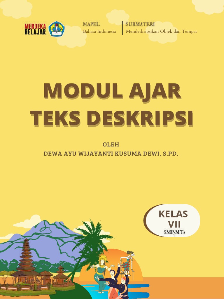 Modul Ajar Teks Deskripsi | PDF | Karier & Perkembangan | Kajian Bahasa Asing