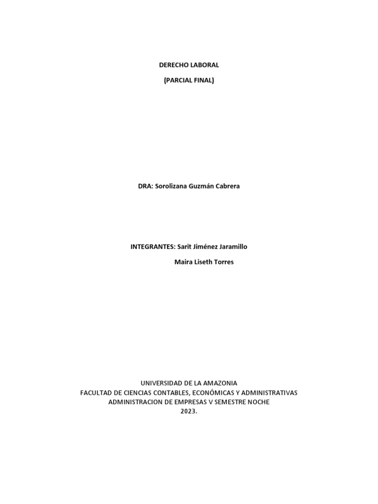 Parcial Final TP | PDF | Salario | Derecho laboral