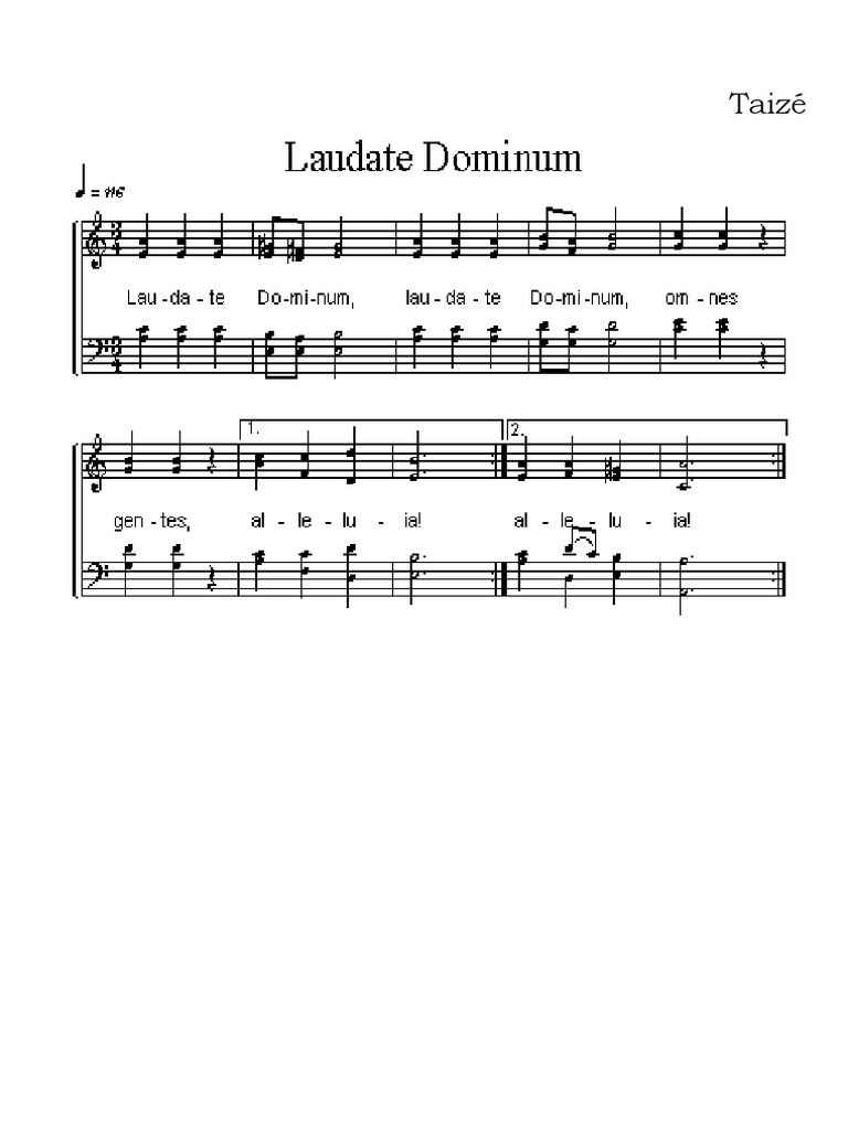 Laudate dominum Taizé | PDF