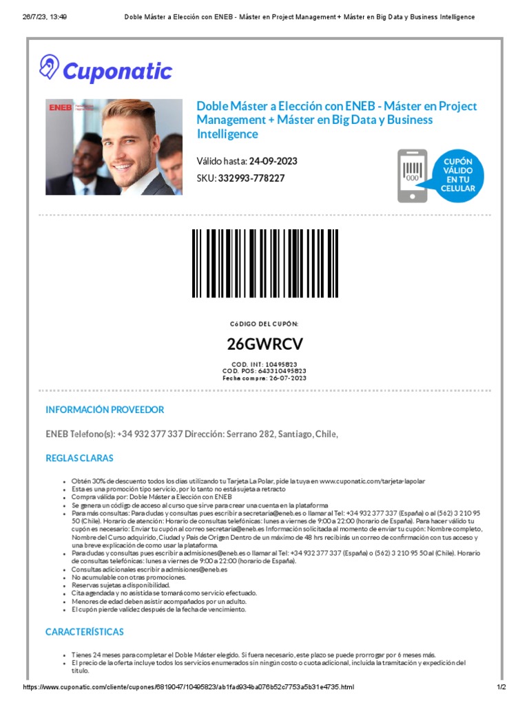 Doble Máster A Elección Con ENEB - Máster en Project Management ...