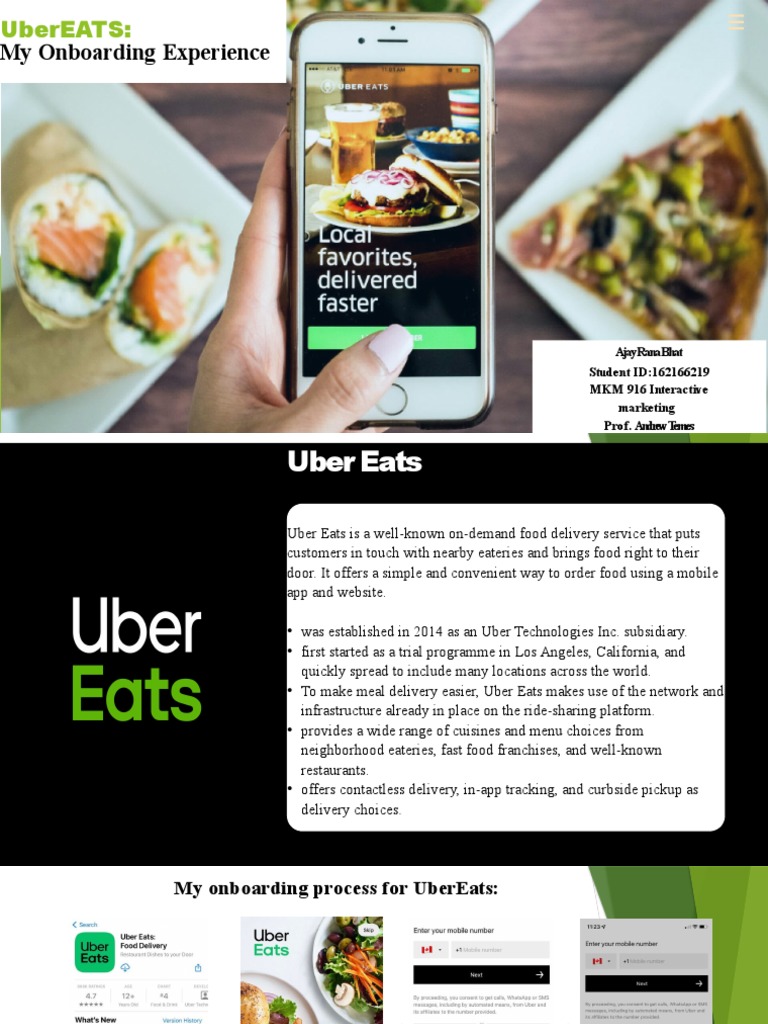 Uber Eats - My Onboarding Experience | PDF | Service Industries | Business
