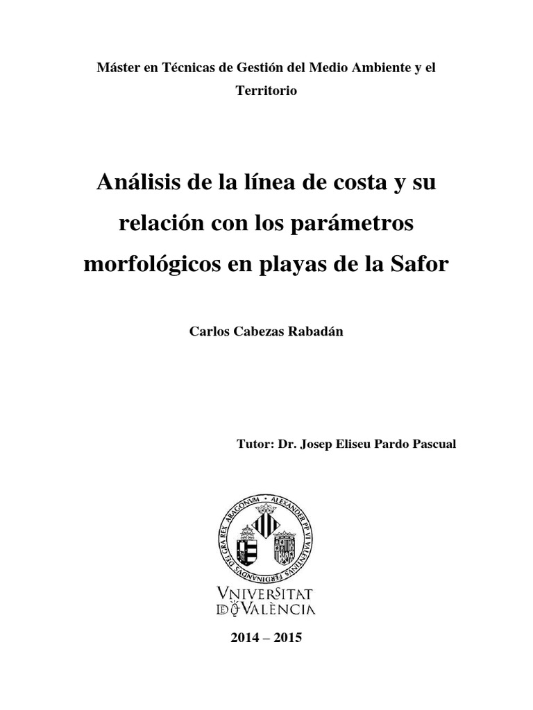 Análisis de La Línea de Costa y Su Relación Con Los Parámetros ...