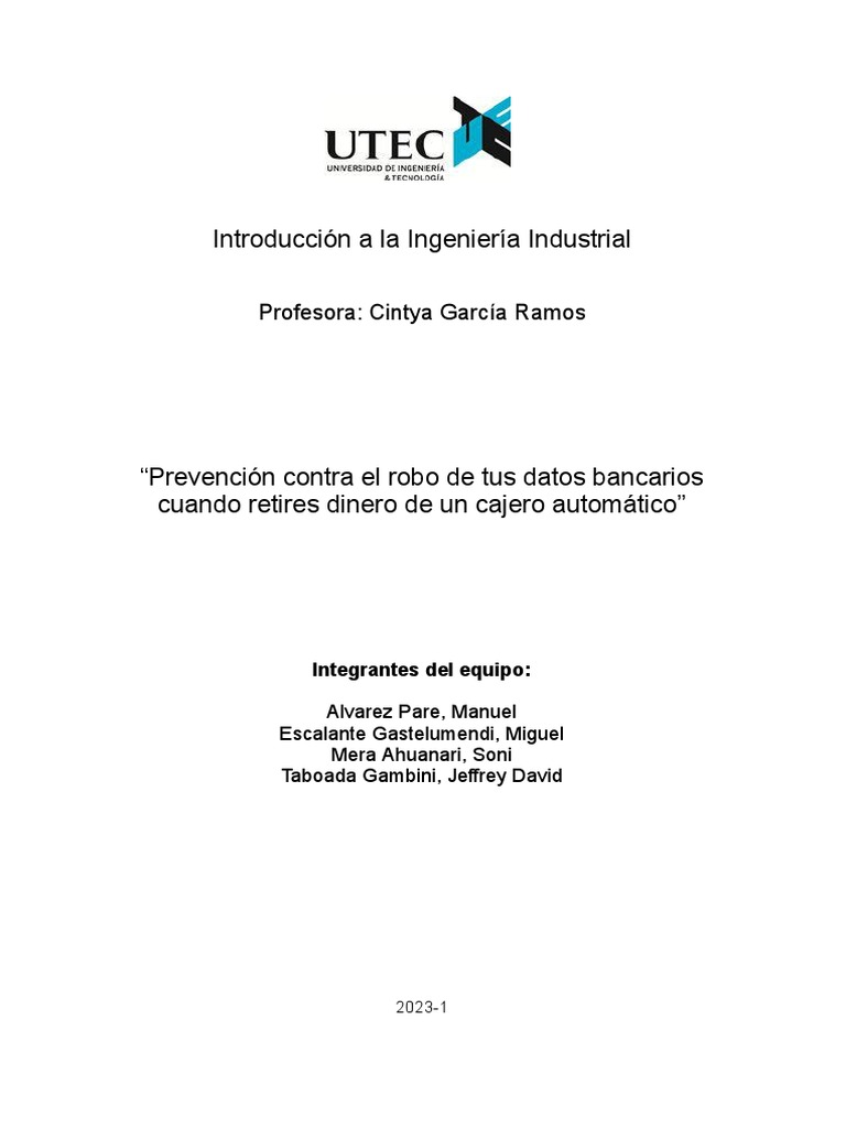 Proyecto Final Intro | Descargar gratis PDF | Bancos | Teléfonos móviles