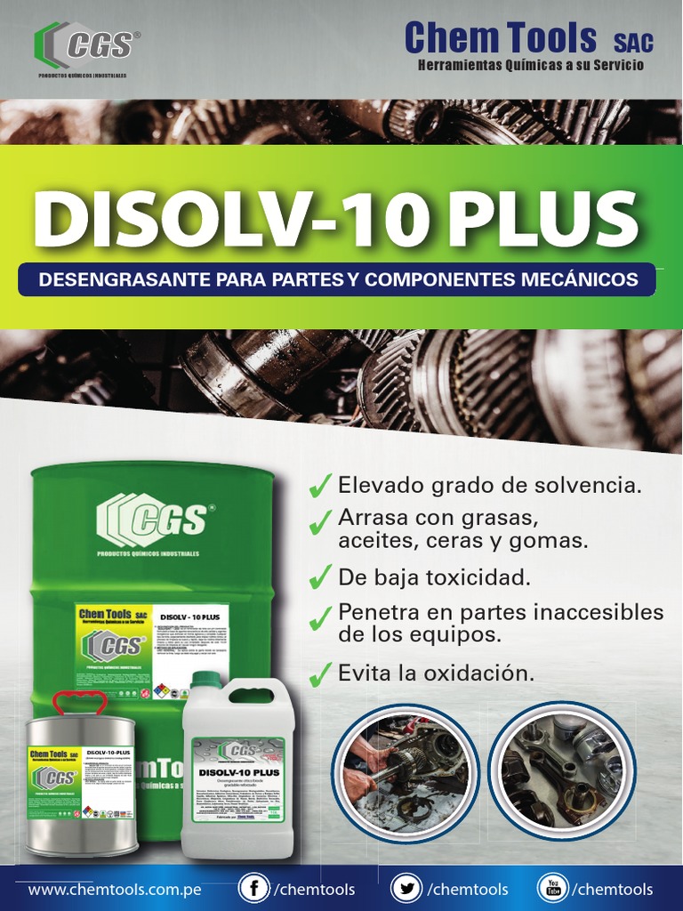 Desengrasante Biodegradable DISOLV-10 | PDF | Petróleo | Solvente