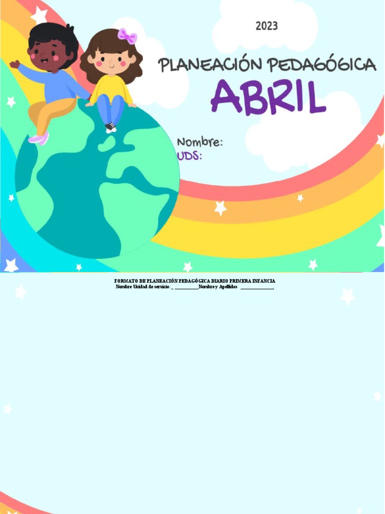 Planeacion Del Mes de Abril | PDF | Cuentos | Juguetes