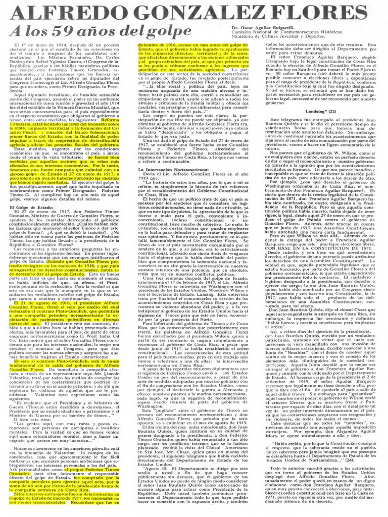 Alfredo González Flores | PDF | Costa Rica | Los Estados Unidos