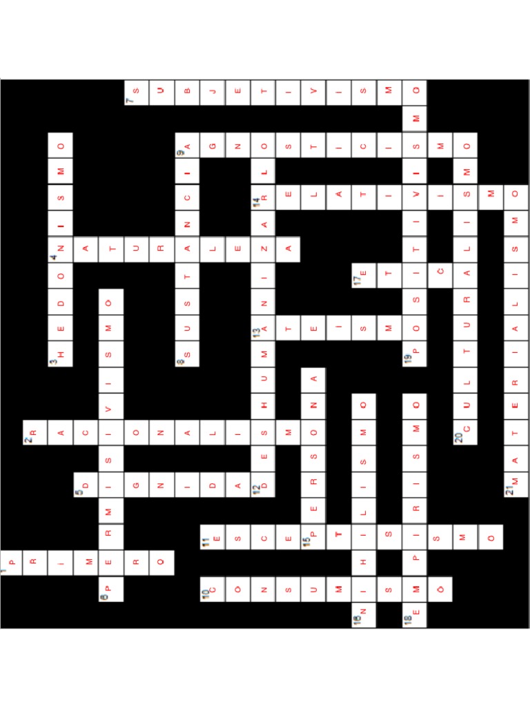 Crucigrama Ser Humano | PDF