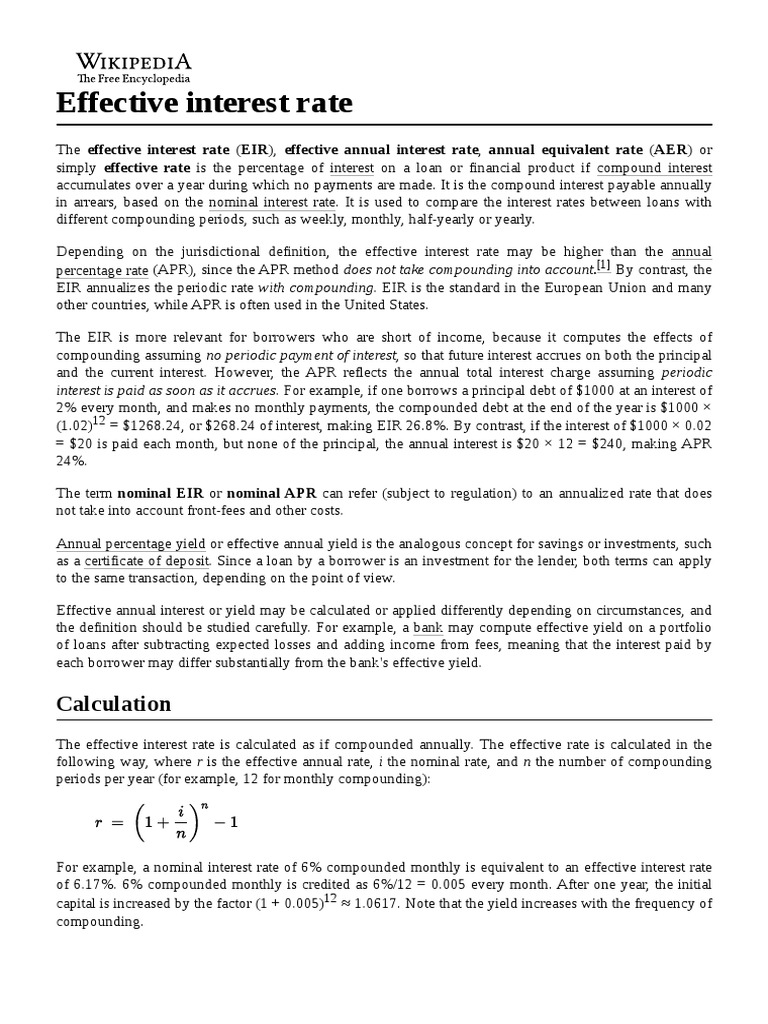 Effective Interest Rate | PDF | Interest | Political Economy