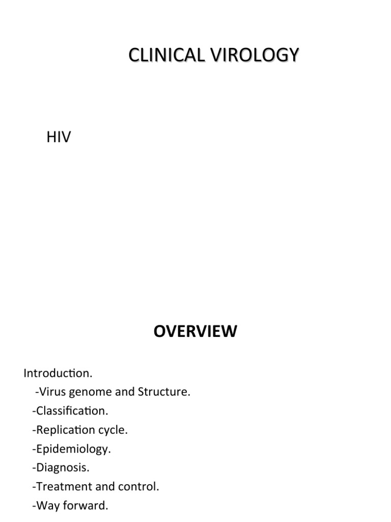 HIV Notes (Clinical Virology) MR - Maniga | PDF | Hiv | Retrovirus