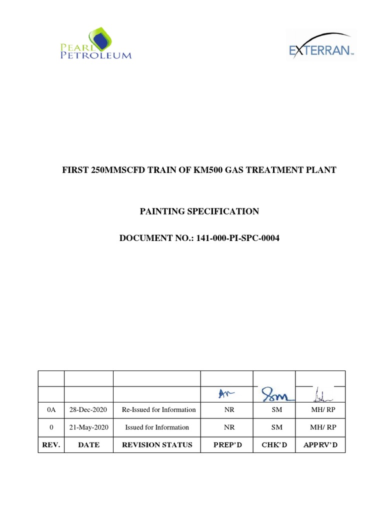 141 000 Pi SPC 0004 | PDF | Paint | Specification (Technical Standard)