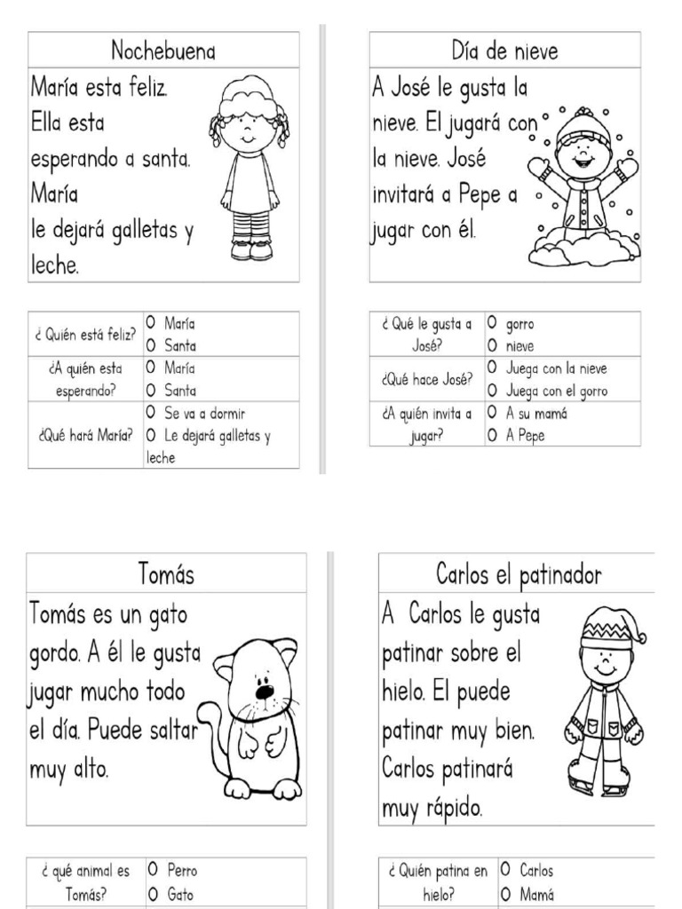 Fichas de Comp, Lectora 2 Parte 1 | PDF