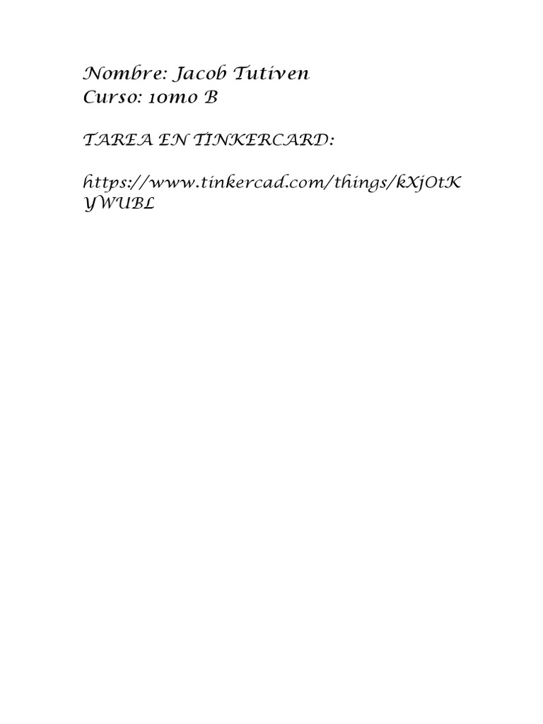 Tinker Card | PDF