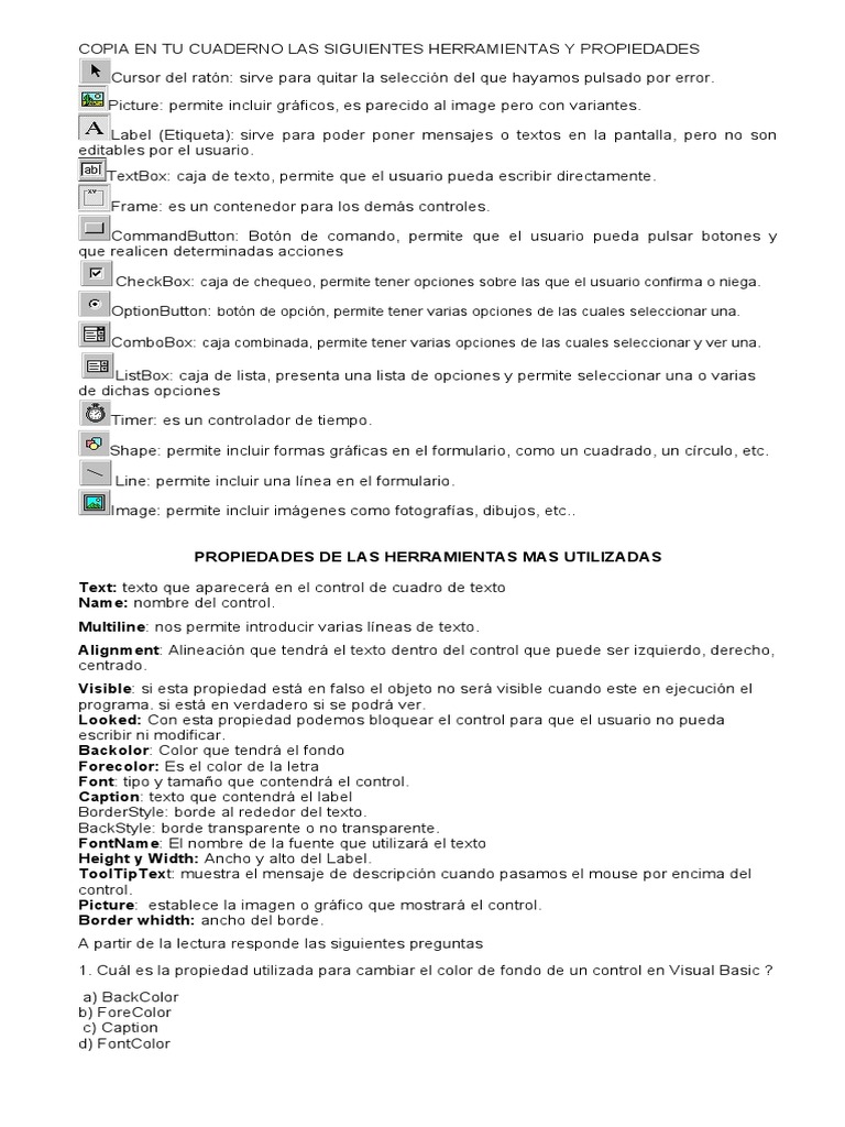 Taller Visual Basic | PDF | Ingeniería de software | Ciencias de la ... Taller Visual Basic | PDF | Ingeniería de software | Ciencias de la ...