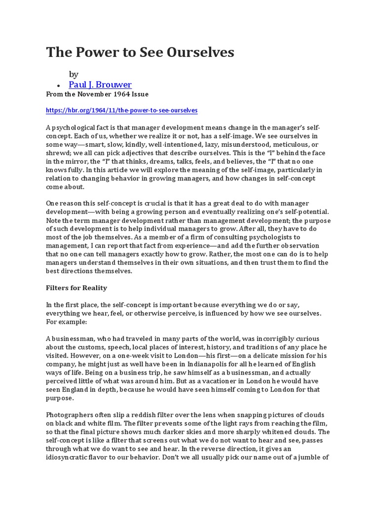 Self-Concept's Role in Manager Growth | PDF | Self Concept | Attitude ...