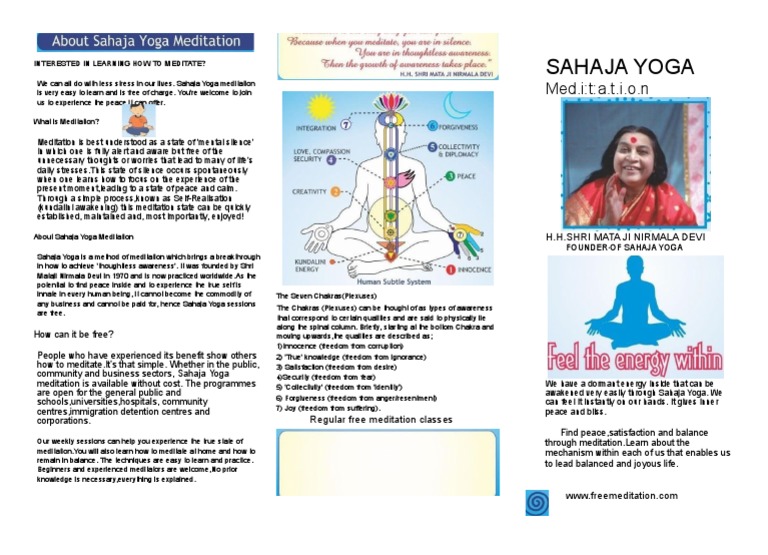 Kids Leaflet | PDF | Meditation | Yoga