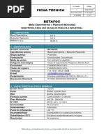 Tenopa 60 SC Ficha Tecnica | PDF | Insectos y humanos | Insectos