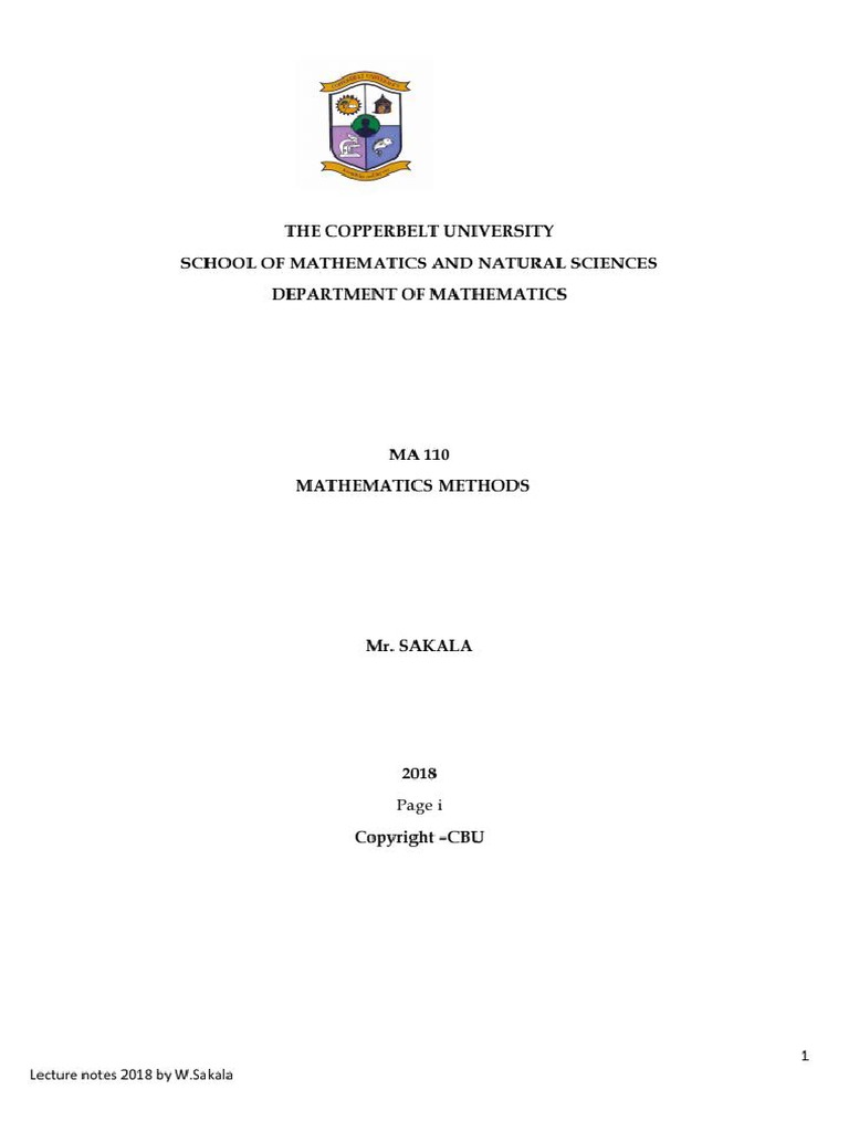 Mathematical Methods | PDF