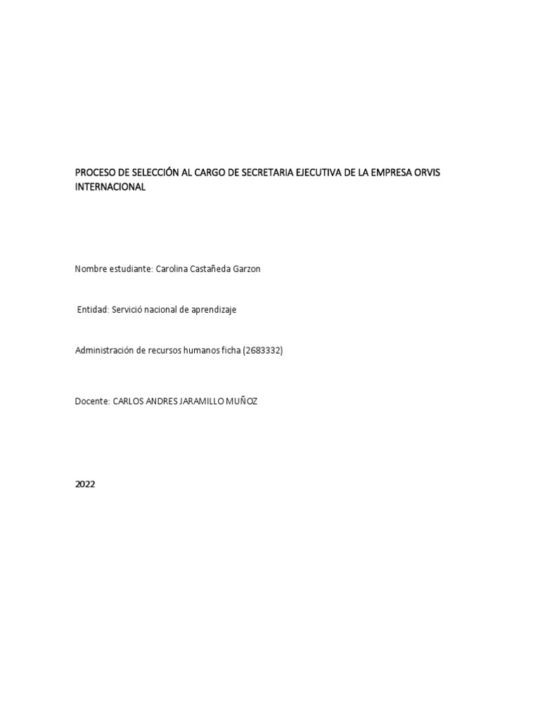 Evidencia 3 Administracion de Recursos Humanos | PDF