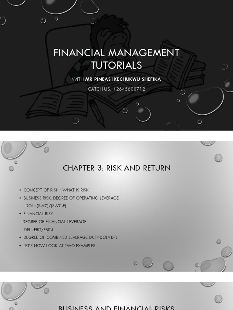 Financial Management Tutorials (F) - 1 | PDF | Present Value | Time ...